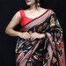Black Maroon Musical Instruments Odisha Ikat Sambalpuri Silk Saree ...