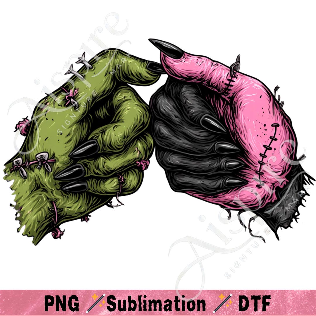 Monster Hands Gothic Clipart, Halloween Romance, Spooky PNG (digital ...