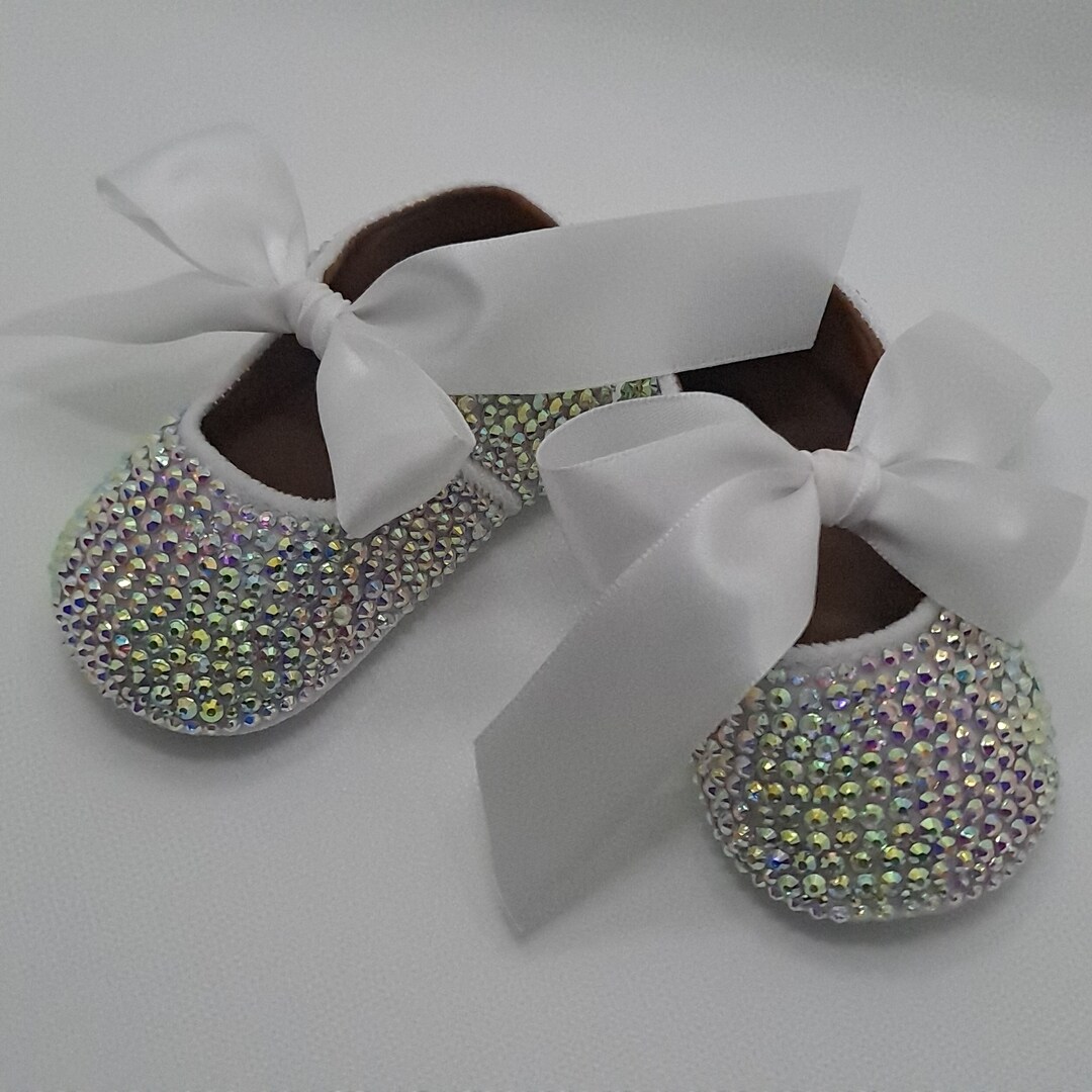 Custom Blinged Baby Mary Jane Shoes: Christening, Pageant, First ...