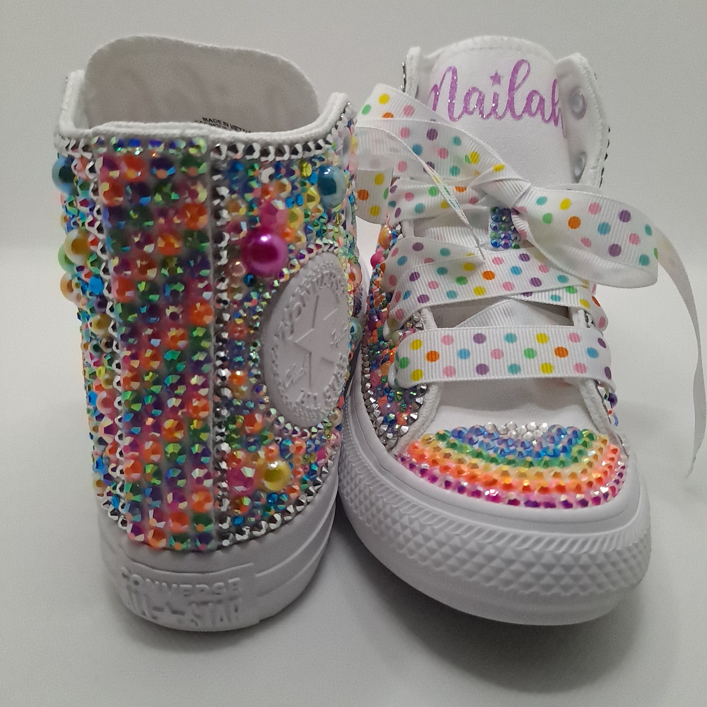 Custom Blinged Out Converse for Kids - Etsy