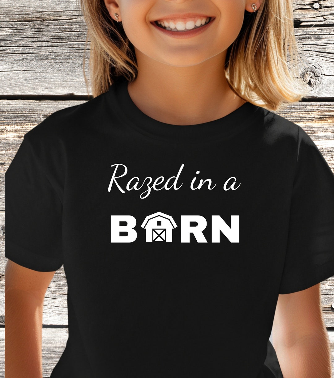 Raised in a Barn,barn Shirt,farm Shirt,farmhouse T-shirt,barn Farmhouse ...