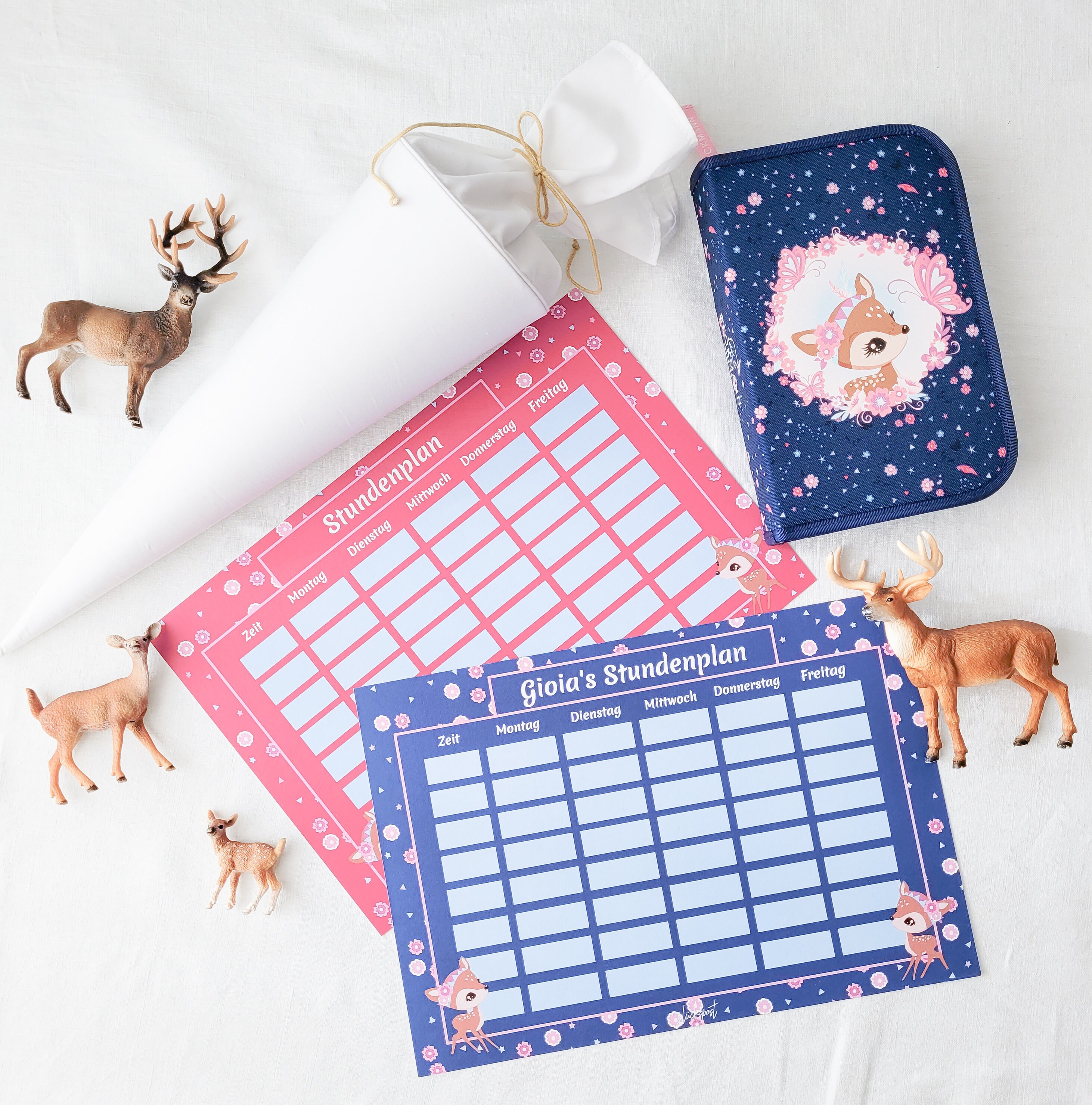 Timetable Personalized Gift for School Enrollment Beckmann Forest Deer ...