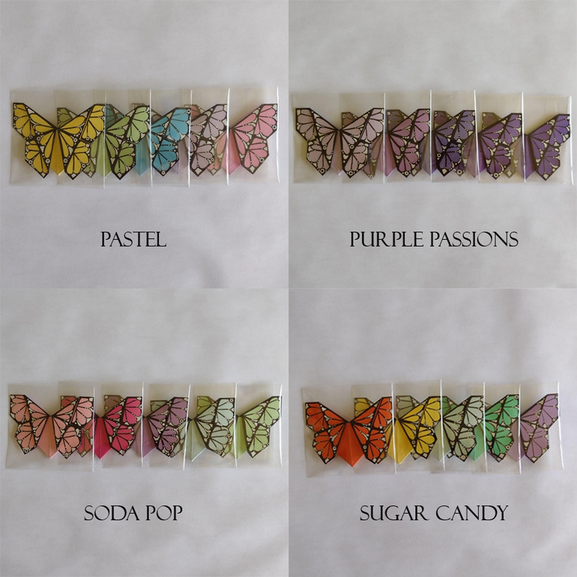 Set of 5 Paper Origami Butterfly Corner Bookmarks 4 - Etsy