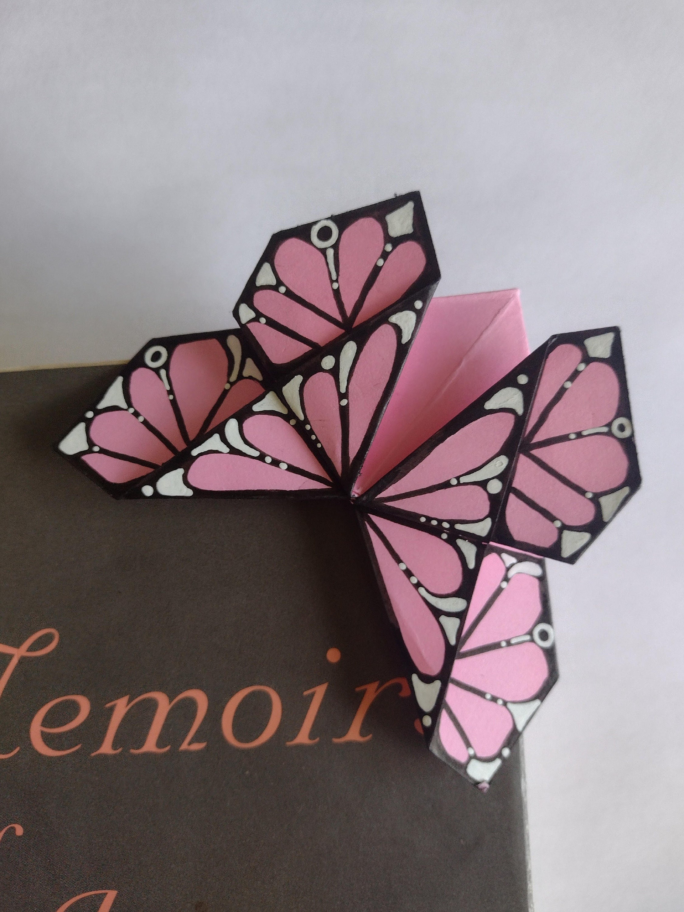 Set of 5 Paper Origami Butterfly Corner Bookmarks 4 - Etsy