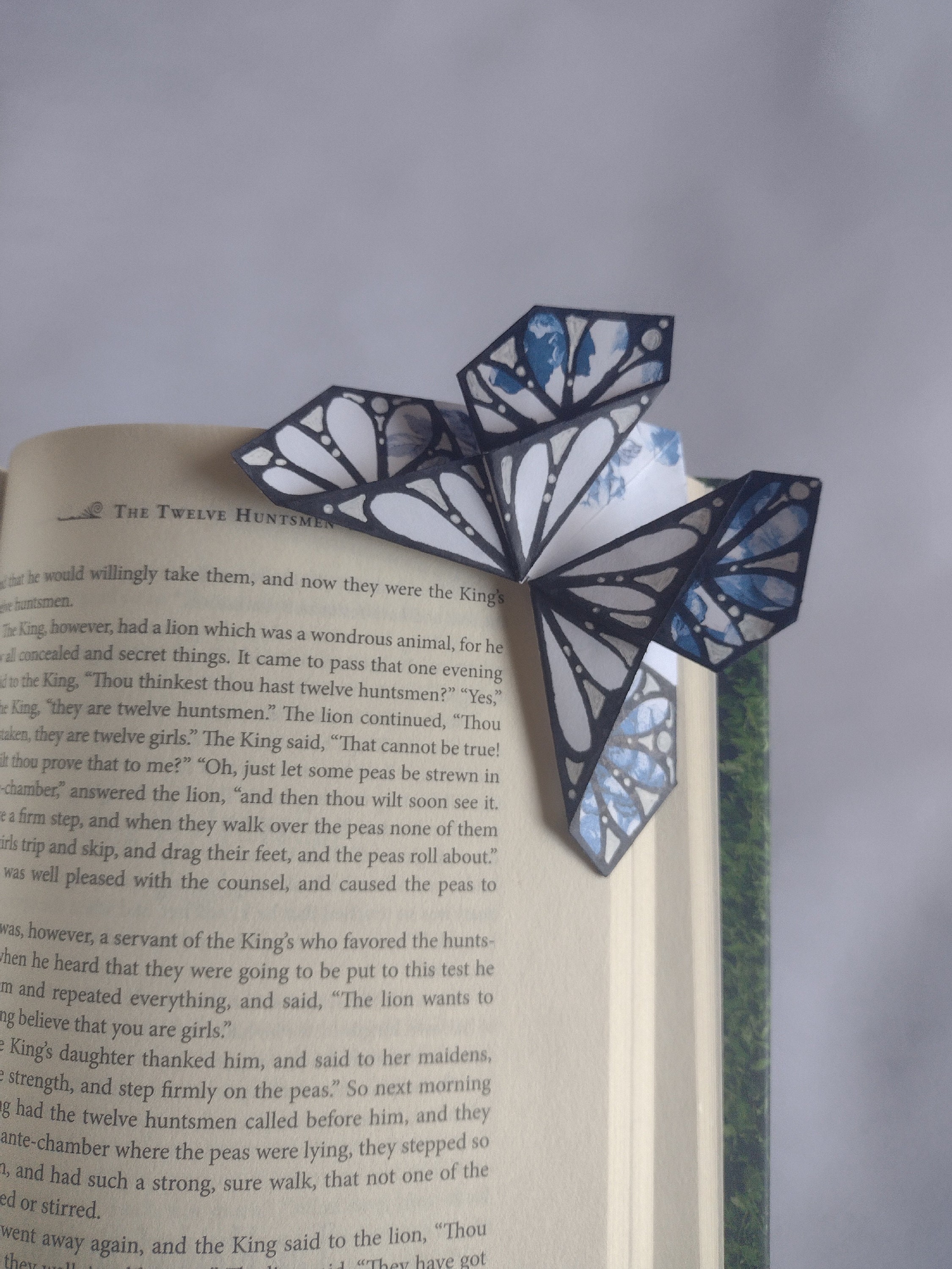 Paper Origami Butterfly Corner Bookmark Choose Your Own - Etsy
