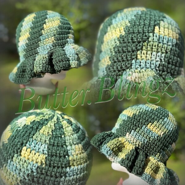 Crochet Spiral Bucket Hat - Etsy