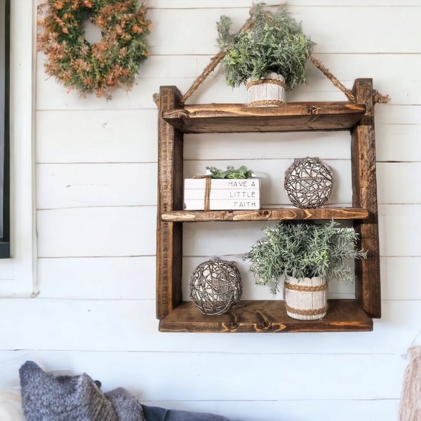 Rustic Ladder Shelf - Etsy
