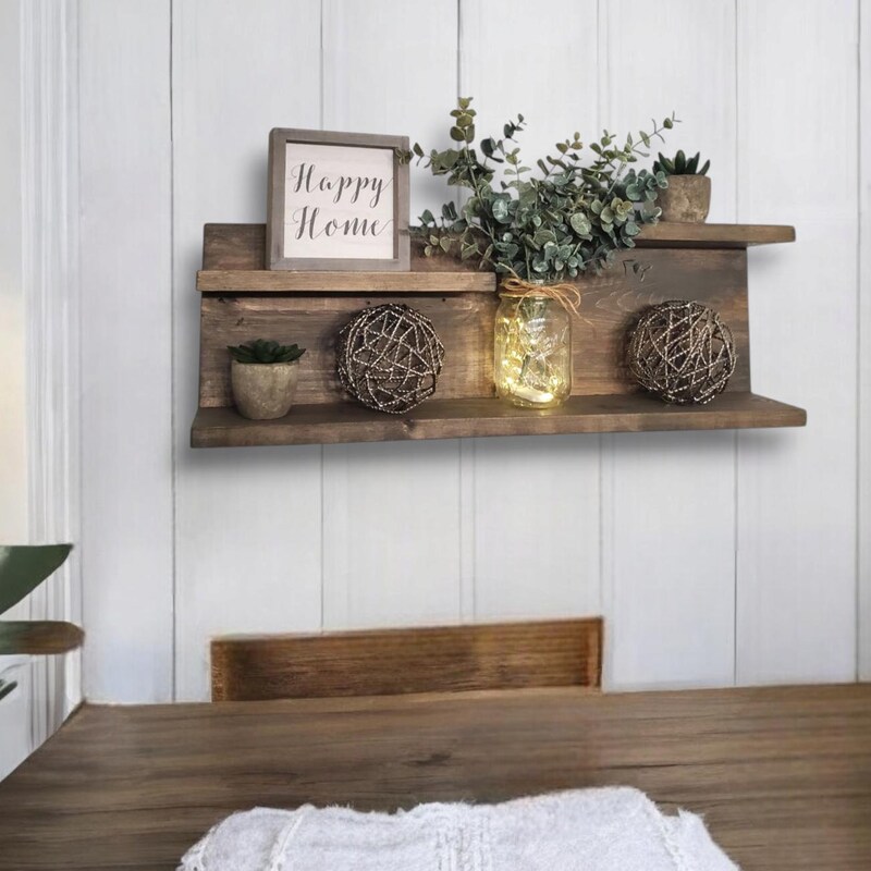 Rustic Wall Shelf - Etsy