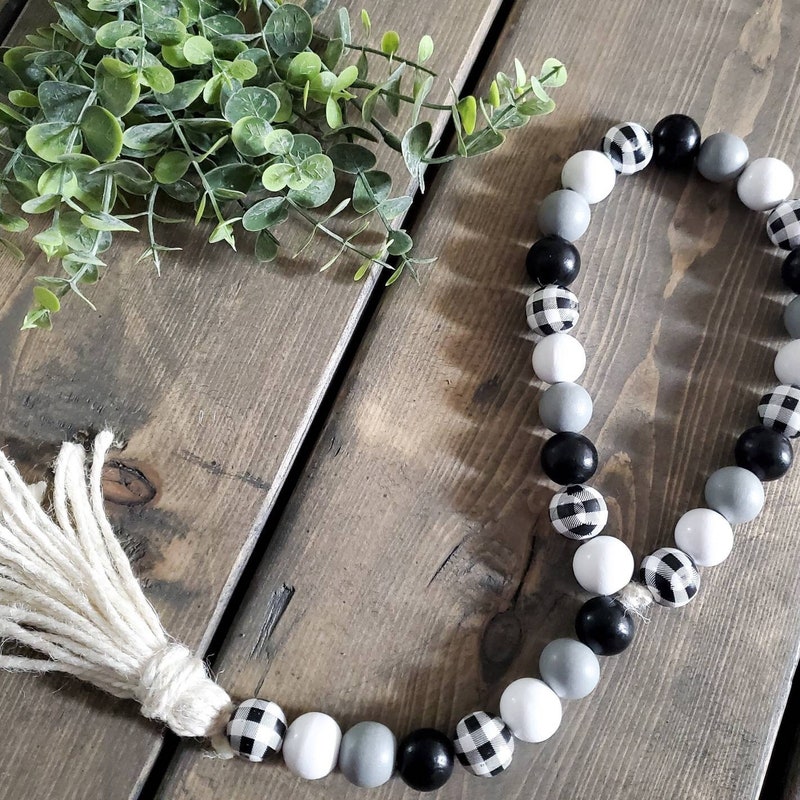 Buffalo Check Beads - Etsy