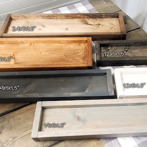 Rustic Wooden Decorative Box, Wood Planter Box, Dining Table ...
