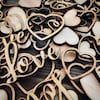 1cm Mini Hearts Wedding Table Scatter, Wooden Heart Wedding Decoration ...