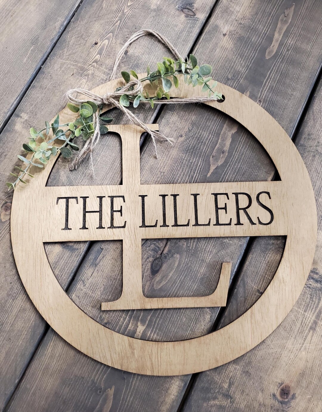 Personalized Wooden Monogram Sign, Rustic Farmhouse, Custom Family Name ...