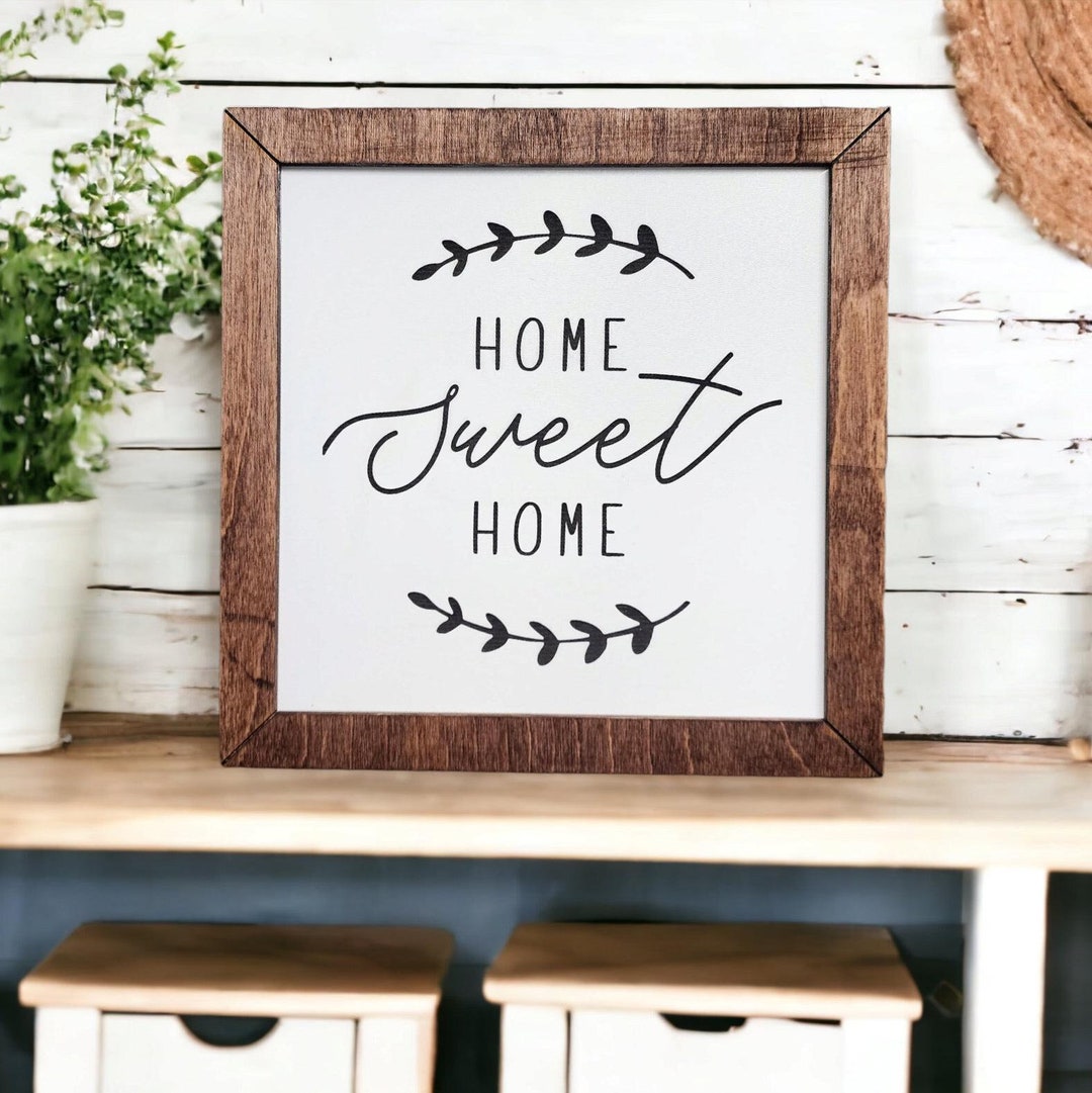 Home Sweet Home, Rustic Wood Sign, Modern Farmhouse, Wood Wall Decor ...