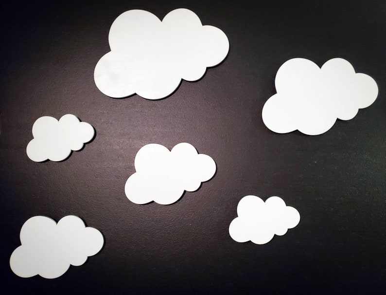 Baby Nursery Clouds Wooden Cloud Sign Set Nursery Cloud | Etsy