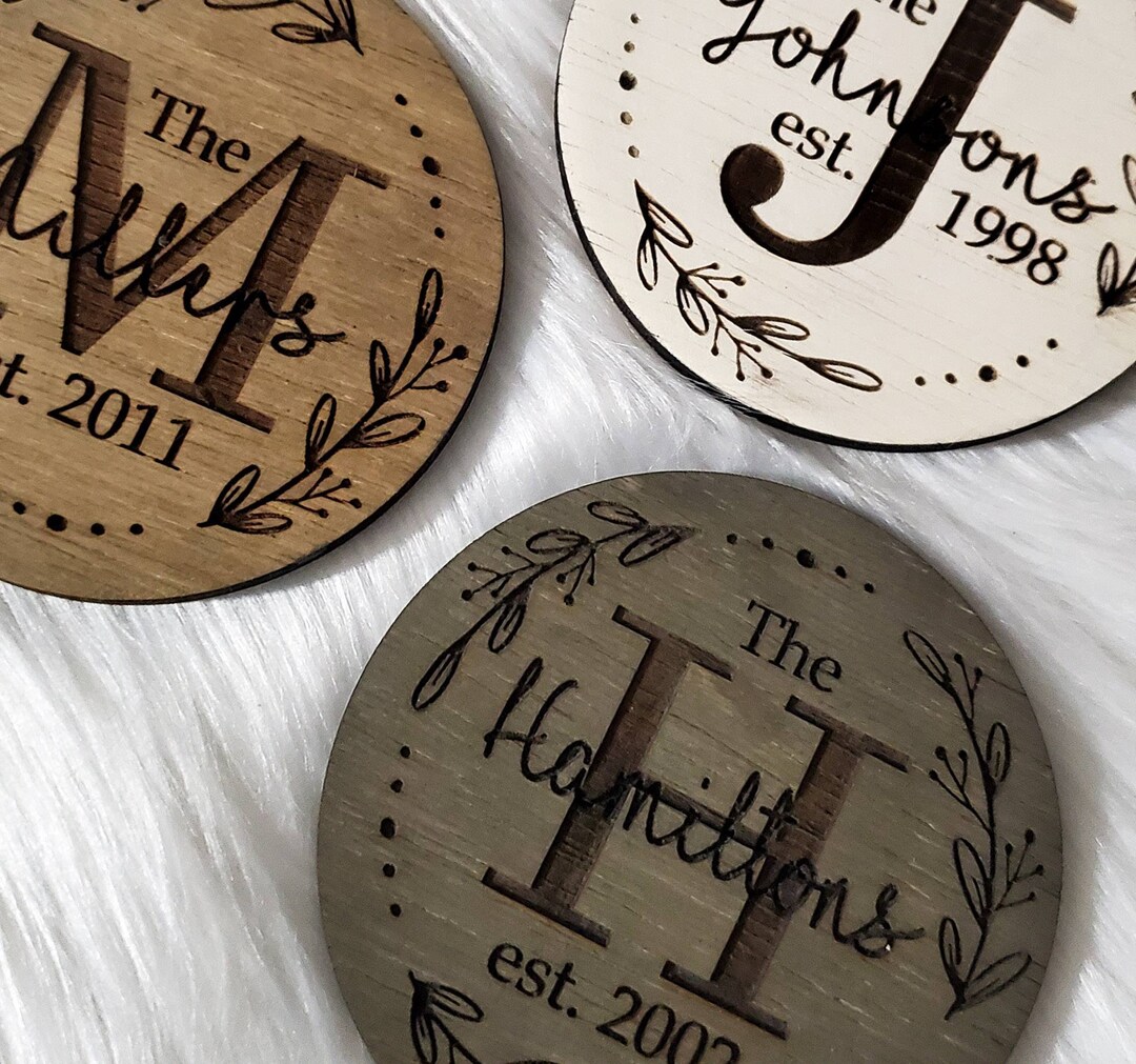 Custom Family Monogram Coasters, Wedding Monogram Coasters ...
