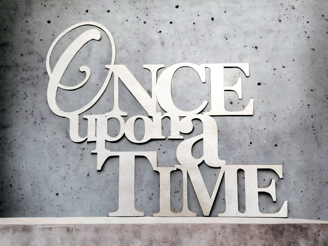 Once Upon A Time Nursery Sign, Once Upon A Time Wood Cut Out, Reading ...