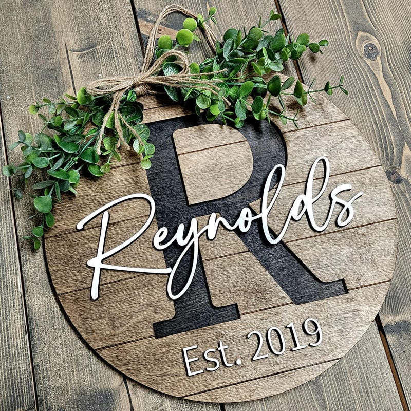 Custom Wood Monogram - Etsy