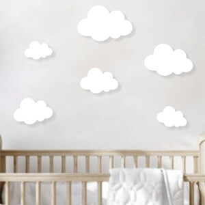 Baby Nursery Clouds Wooden Cloud Sign Set Nursery Cloud | Etsy