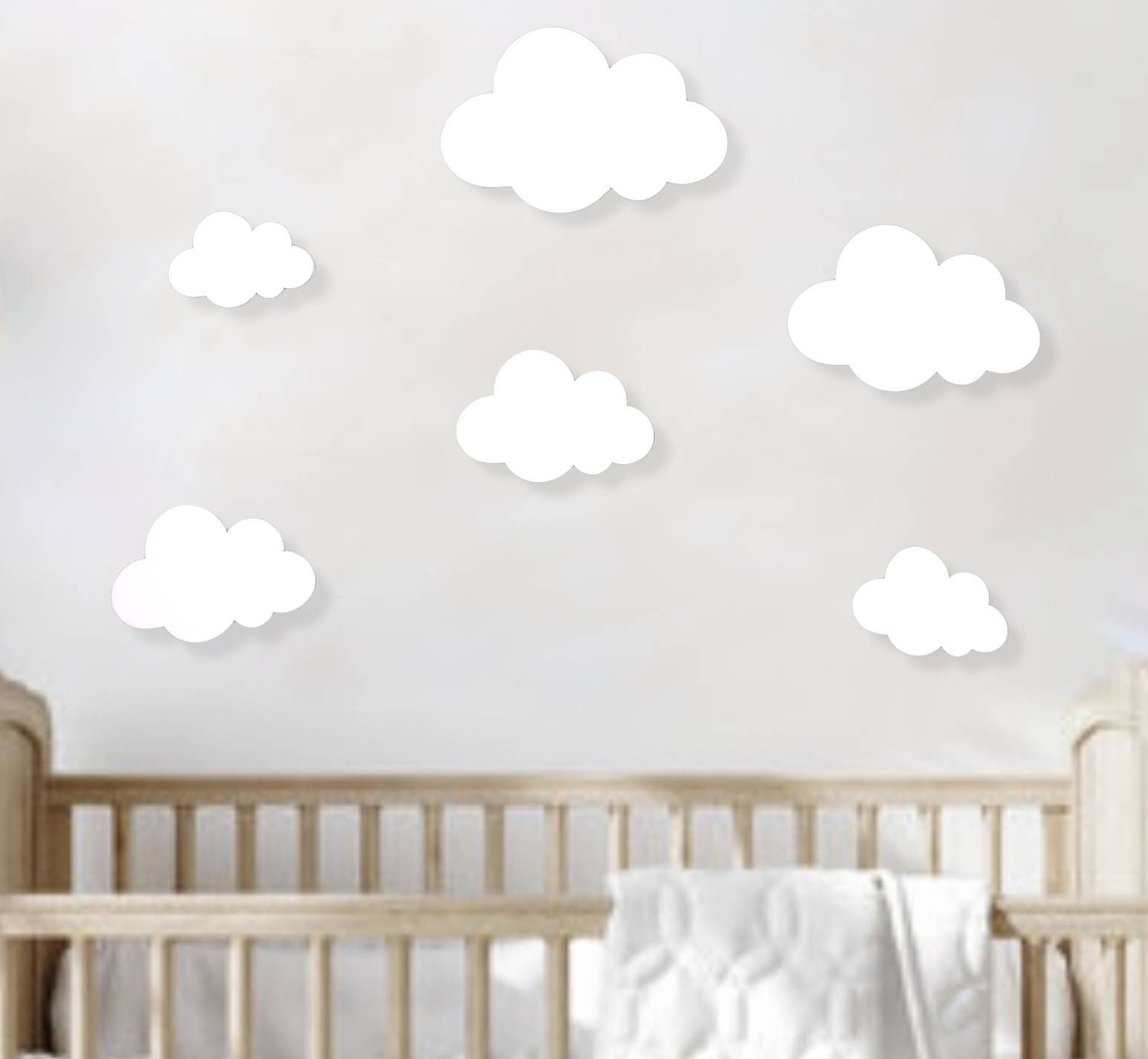 Baby Nursery Clouds Wooden Cloud Sign Set Nursery Cloud | Etsy