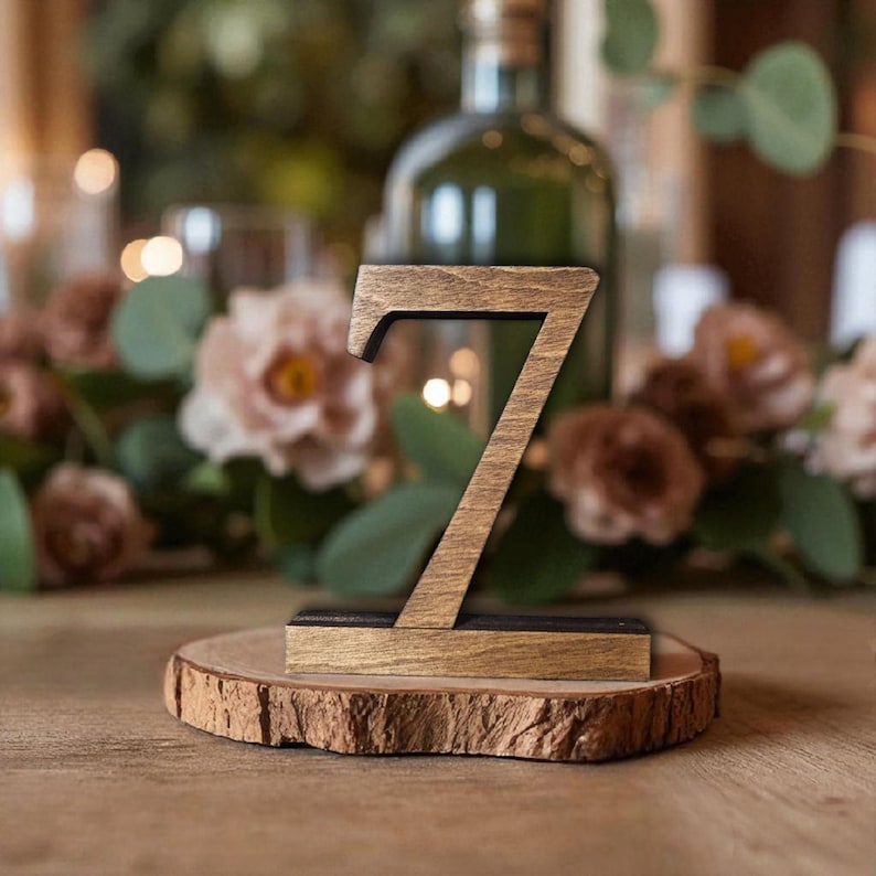 Rustic Wood Table Identification Numbers, Laser Cut, Custom Number Cut ...