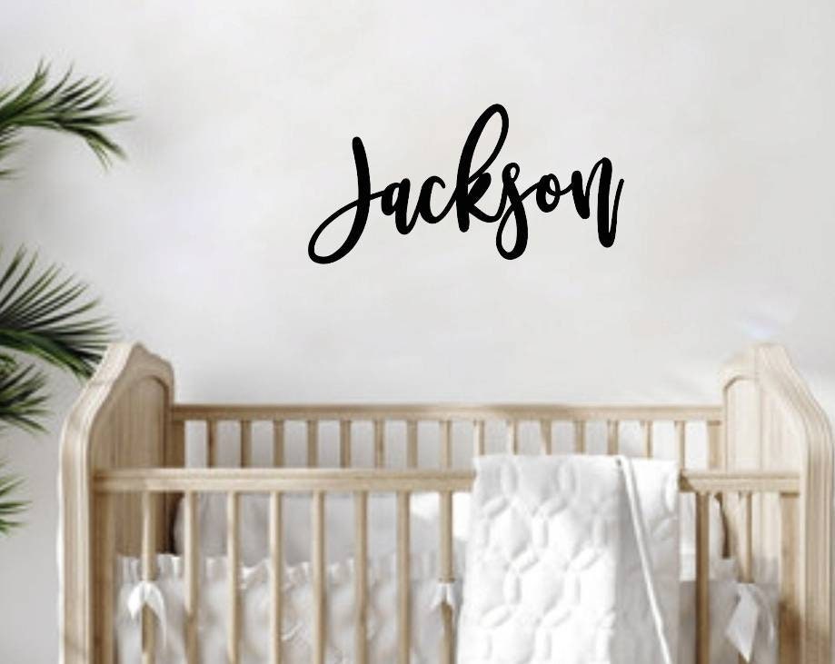 Cursive Laser Cut Names, Cursive Baby Name Sign, Wood Script Wall Name ...