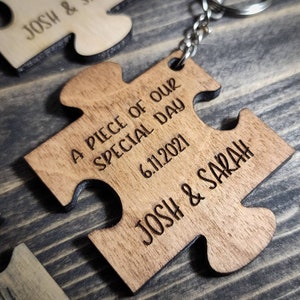 Engraved Puzzle Piece Wedding Favors Custom Wedding Party - Etsy