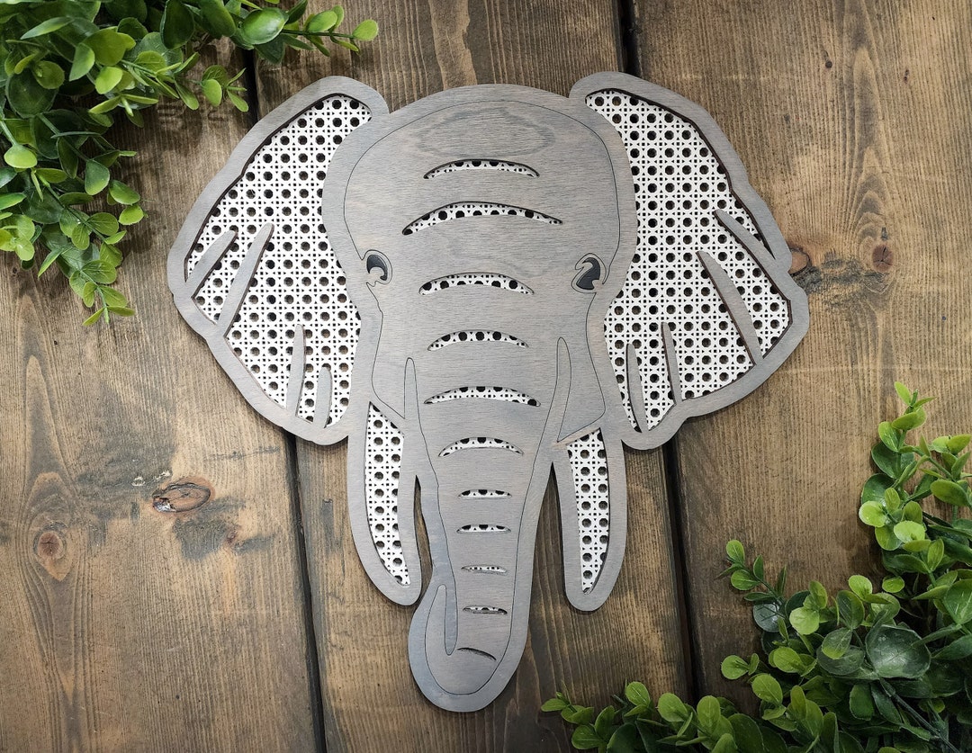 Boho Nursery, Wicker Elephant, Cane Rattan Animals, Rattan Nursery ...