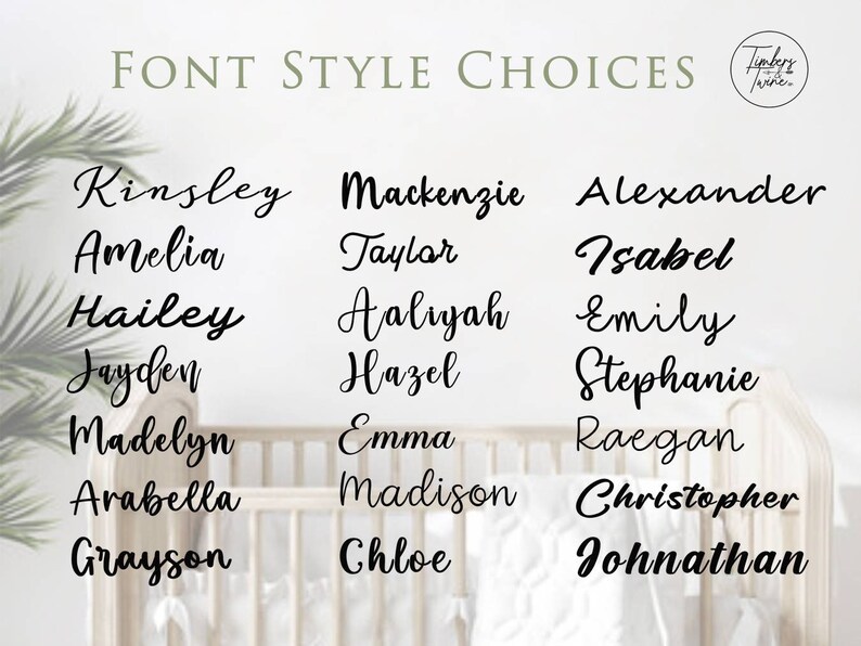 Cursive Laser Cut Names, Cursive Baby Name Sign, Wood Script Wall Name ...
