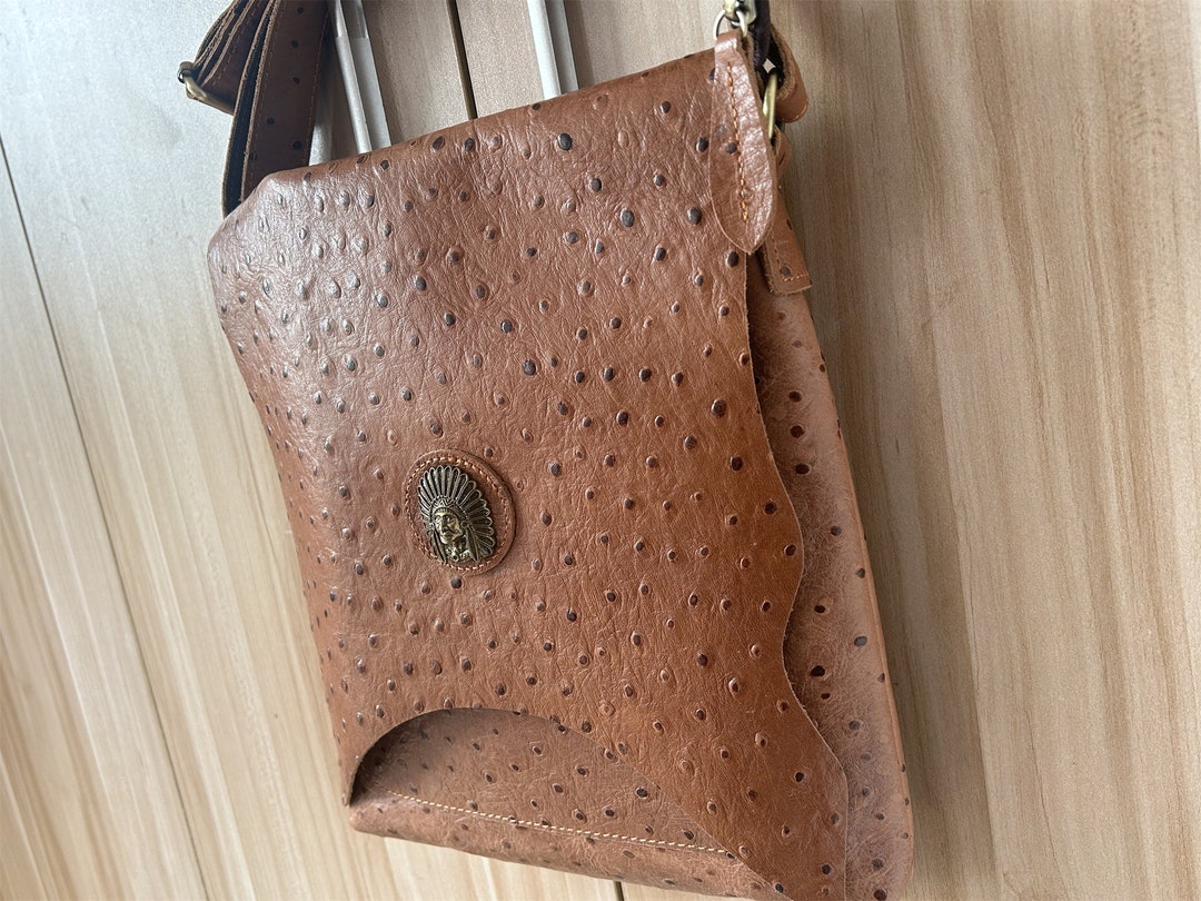 Vintage Indian Chief-style Cowboy Shoulder Bag Ostrich - Etsy