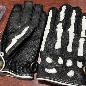 Real Deerskin Halloween Bike Riding Leather Touch Screen Gloves - Etsy