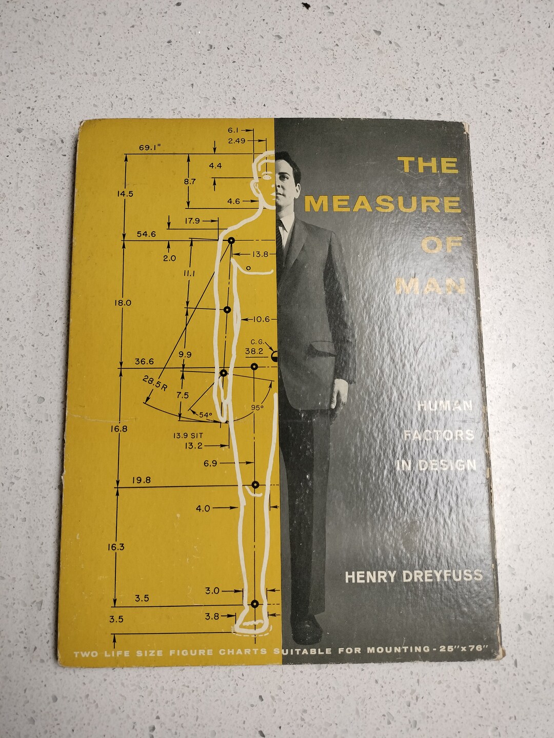 1960 Vintage Rare Book, Henry Dreyfuss, the Measure of Man, Indistrial ...