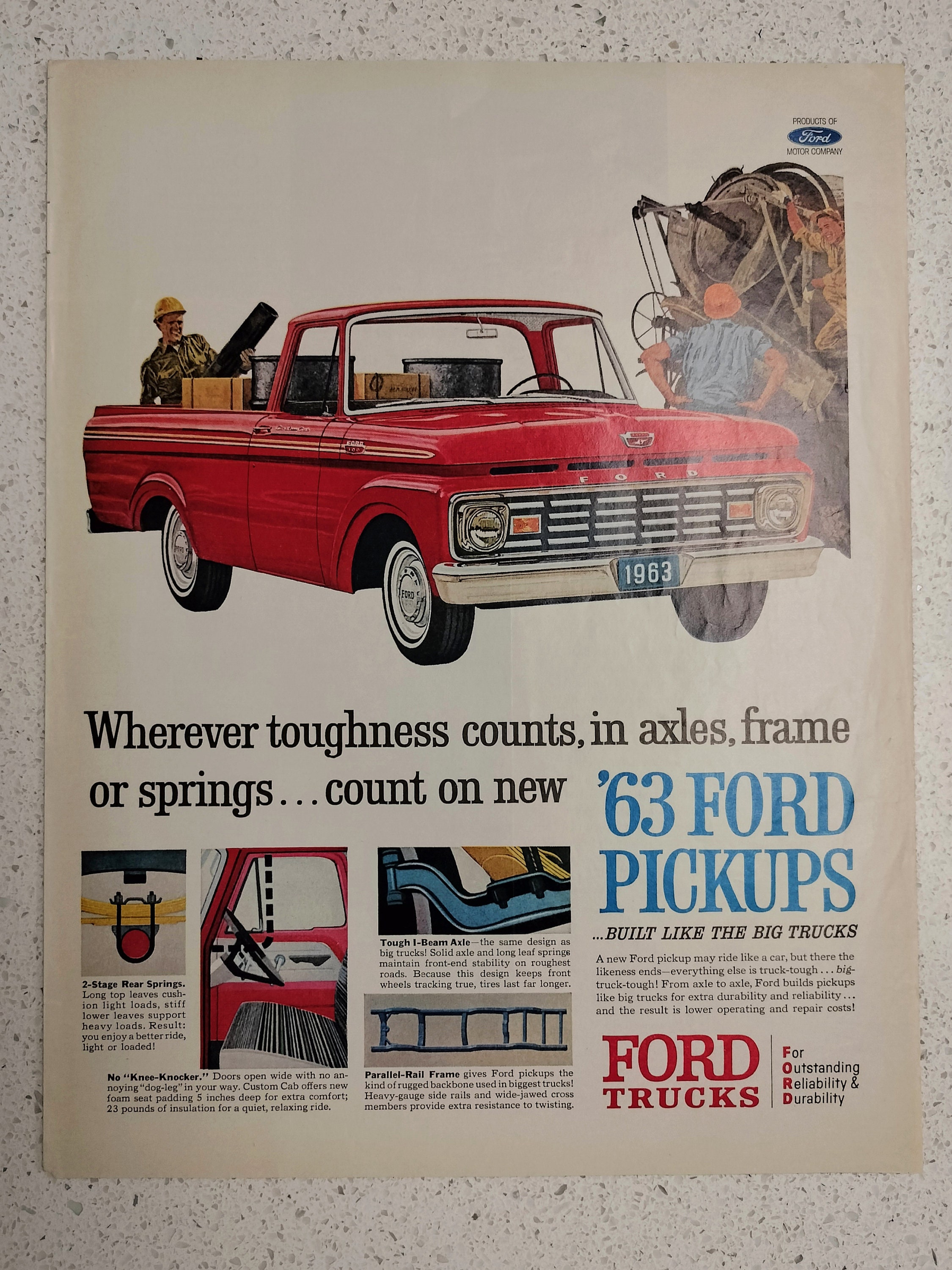 1960s, Vintage Ford Truck Magazine Ad, Retro, Vintage Car, Vintage ...