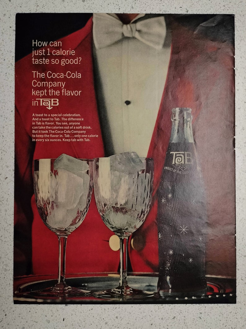 1960s, Vintage Tab Cola Magazine, Vintage Maybelline Ad, Retro, Vintage ...