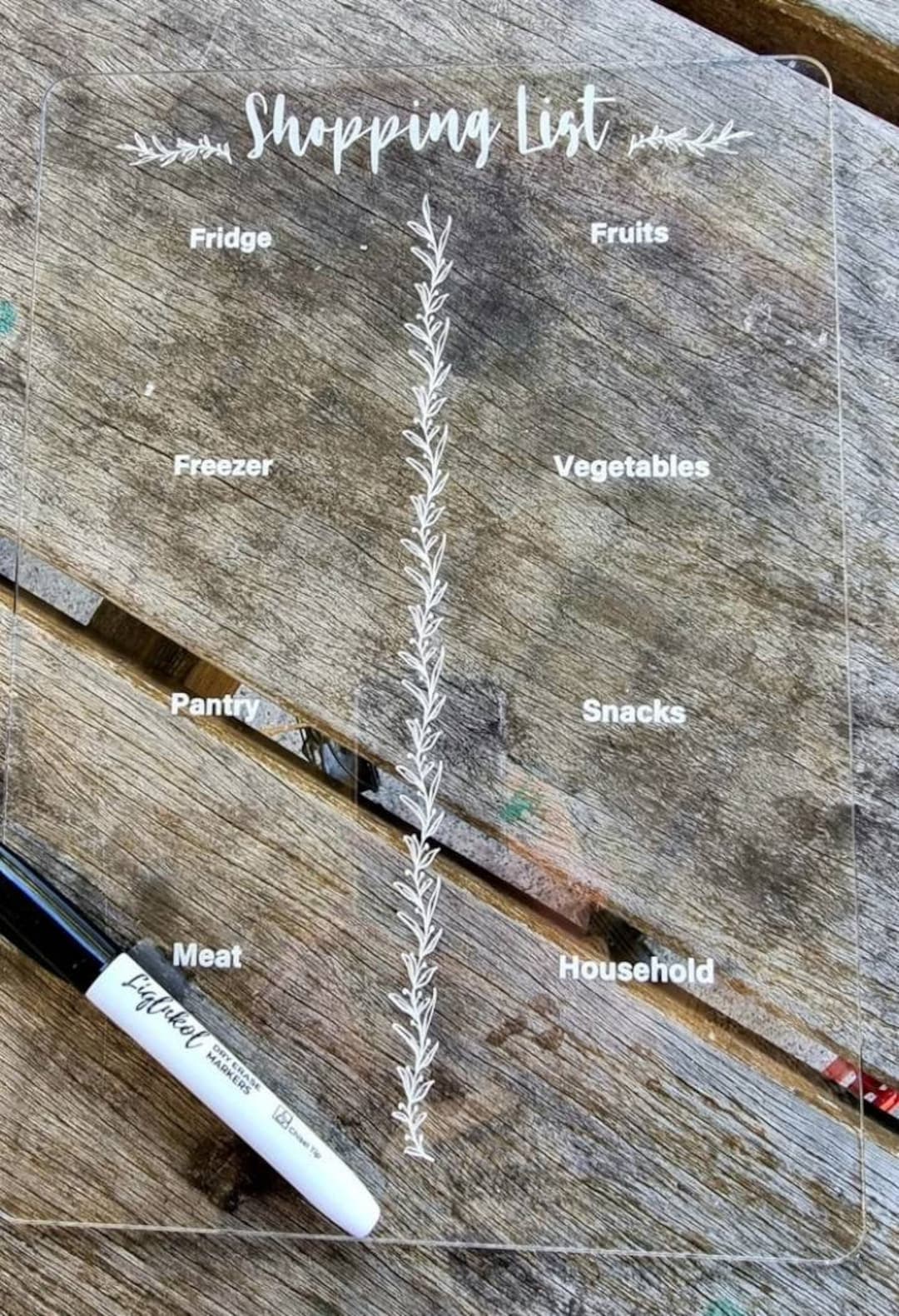 Acrylic Shopping List Board - Etsy