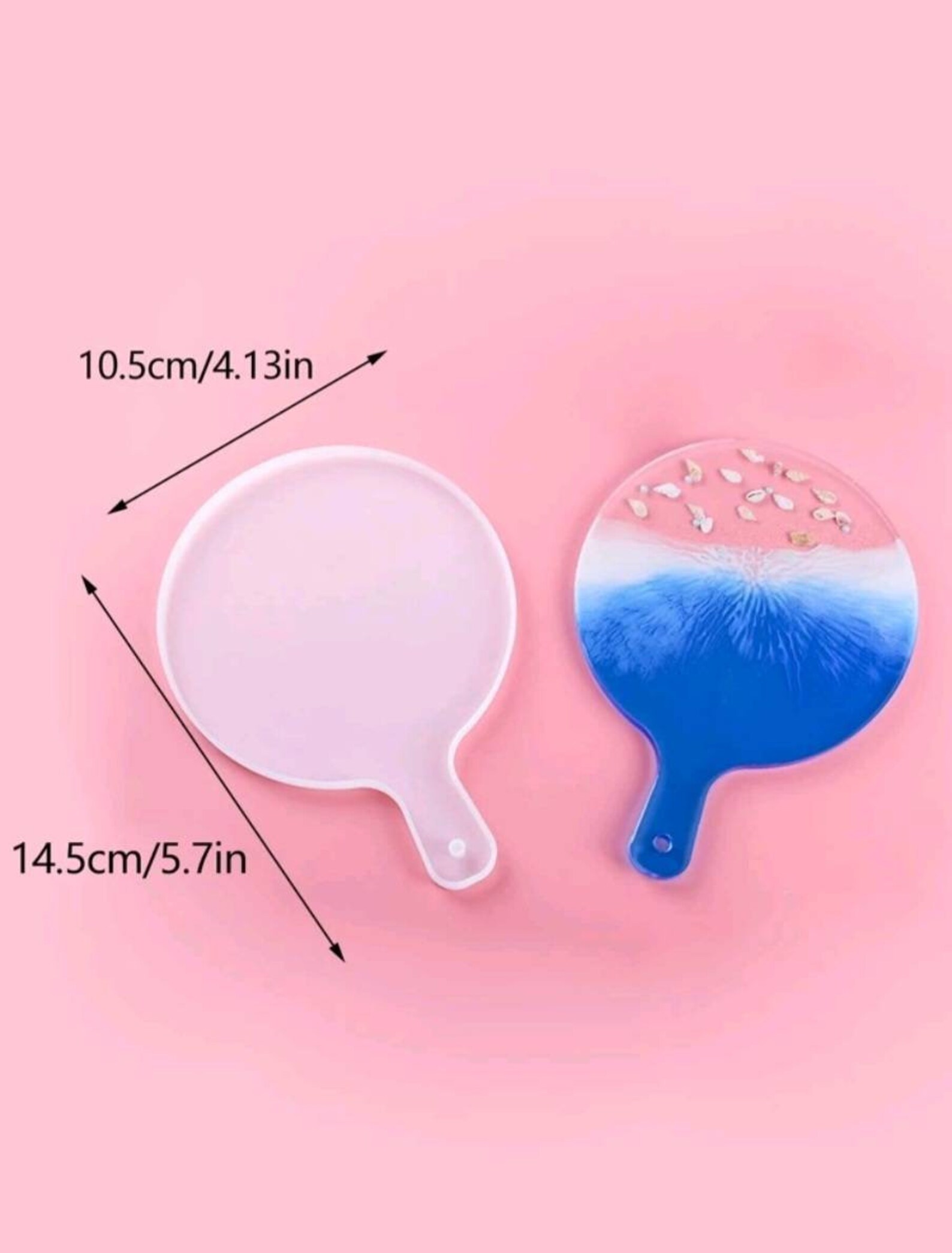 Round Coaster Paddle Silicone Mold - Etsy