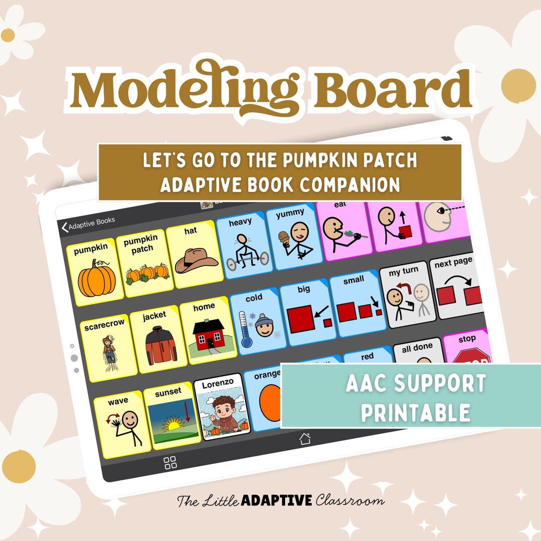 Fall Story Modeling Board (AAC Support Printable) - Etsy