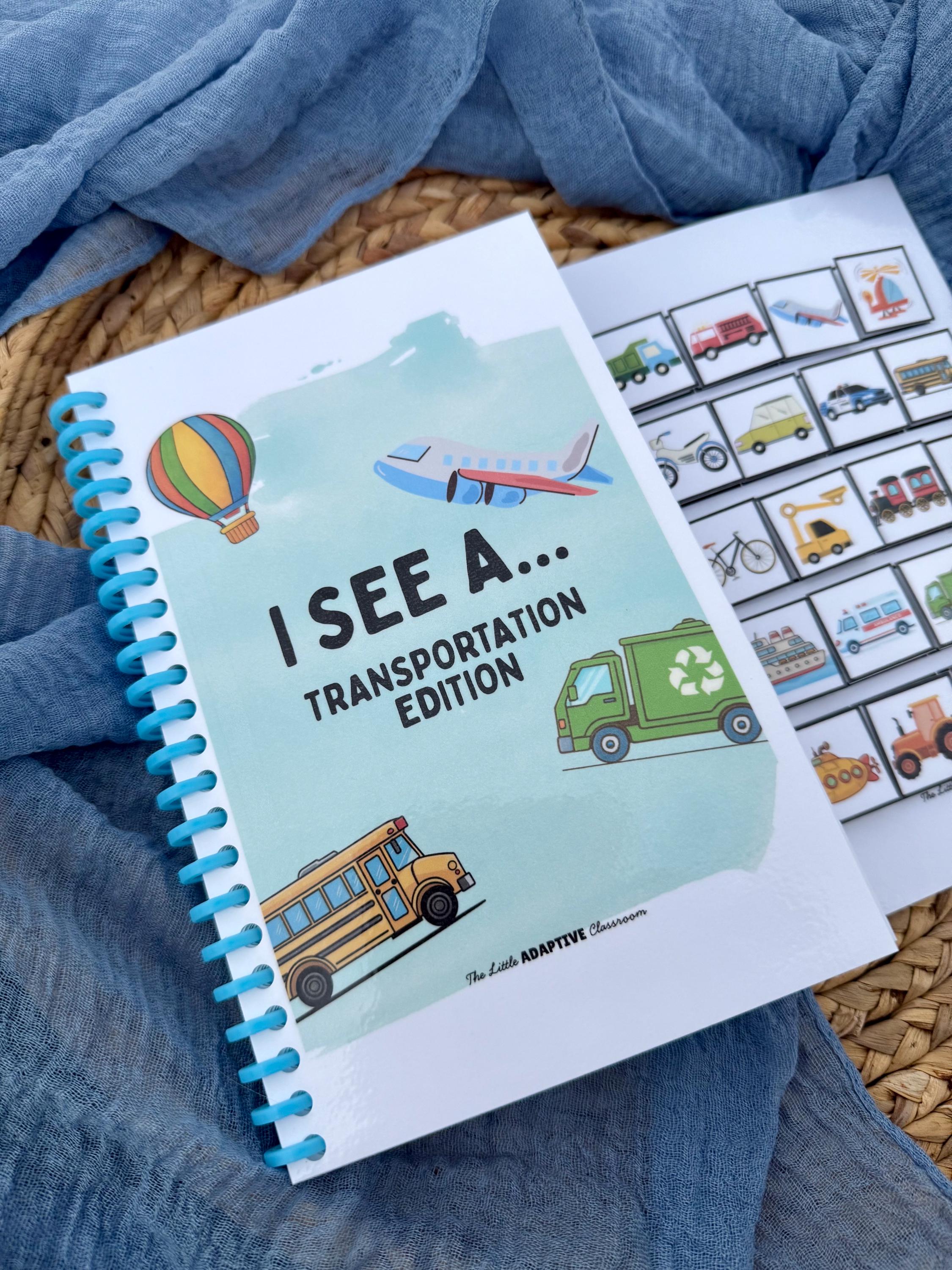 Transportation Adaptive Book, Autism AAC Speech Therapy (digital ...