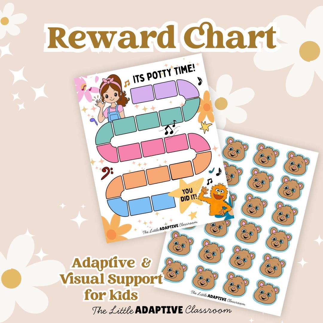 Printable Kids Reward Chart: Visual Routine & Behavior Support (PDF ...