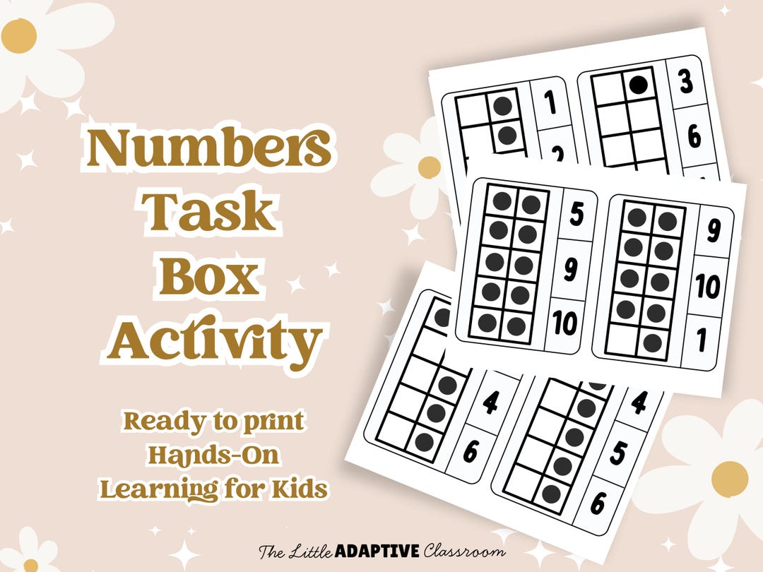 Counting Dots Task Box: Math Clip Cards for Preschool (digital Download ...