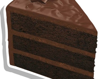 Chocolate Cake Sticker - Etsy