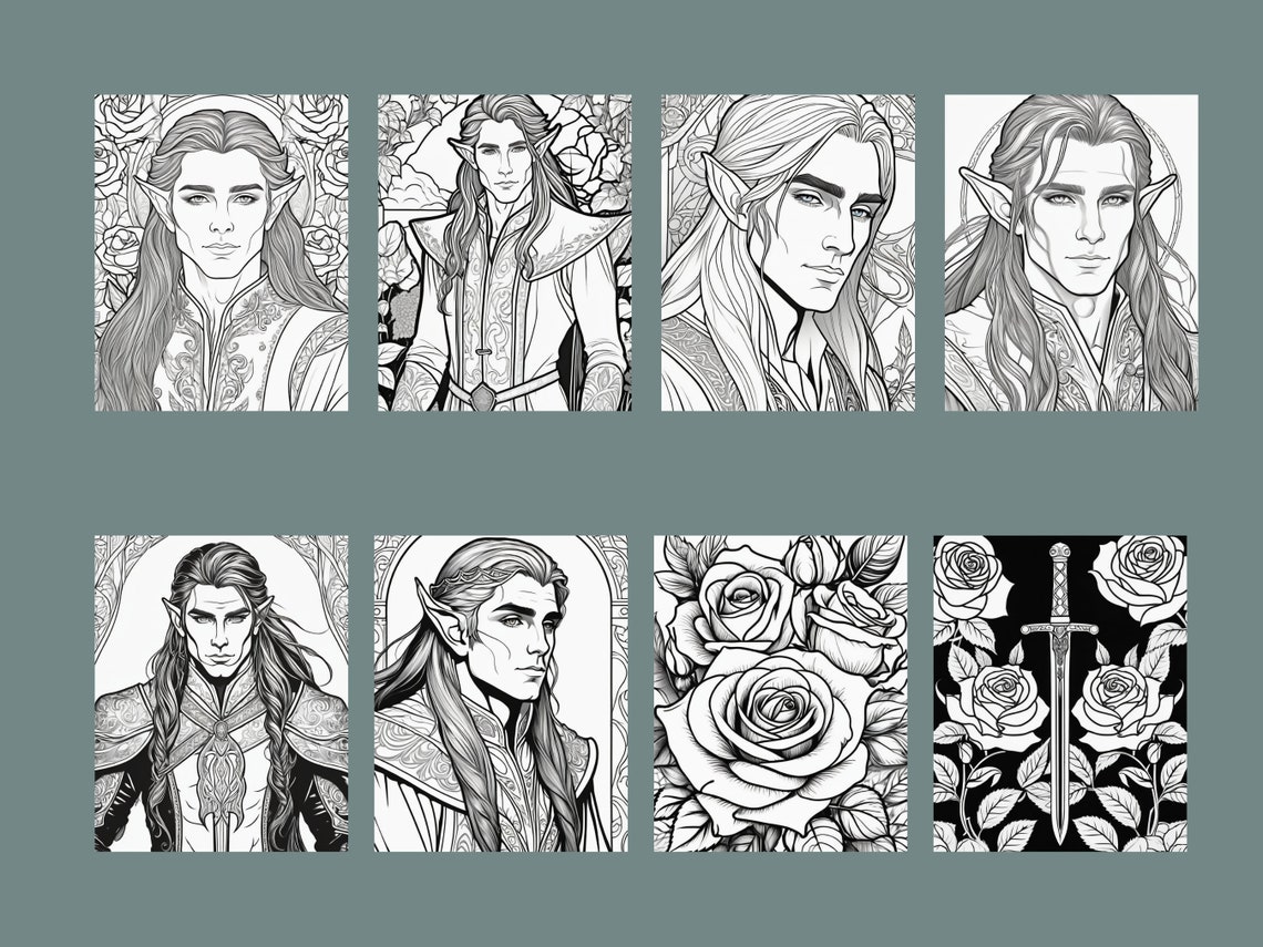 ELVES || 16 Printable Coloring Book Pages - Etsy