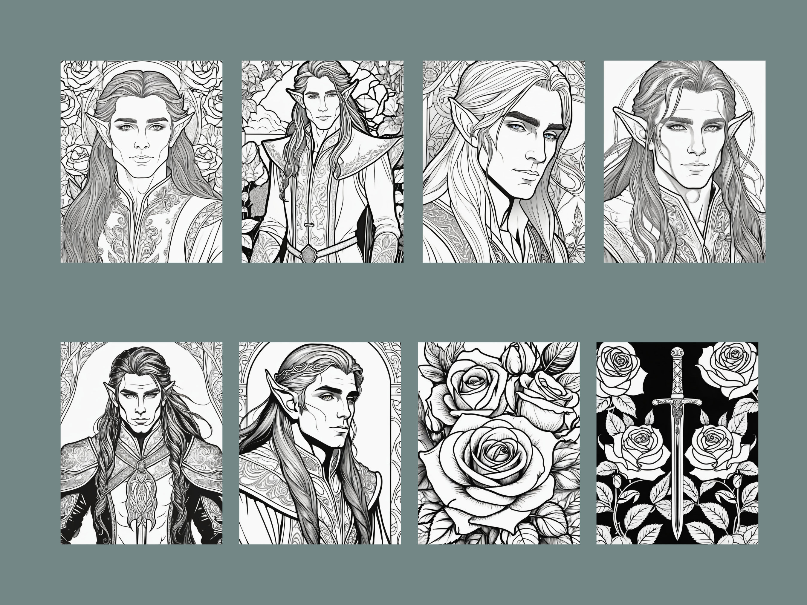 ELVES || 16 Printable Coloring Book Pages - Etsy