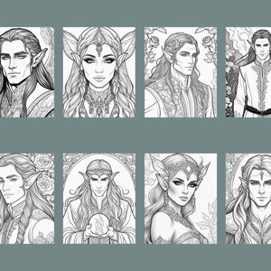 ELVES || 16 Printable Coloring Book Pages - Etsy