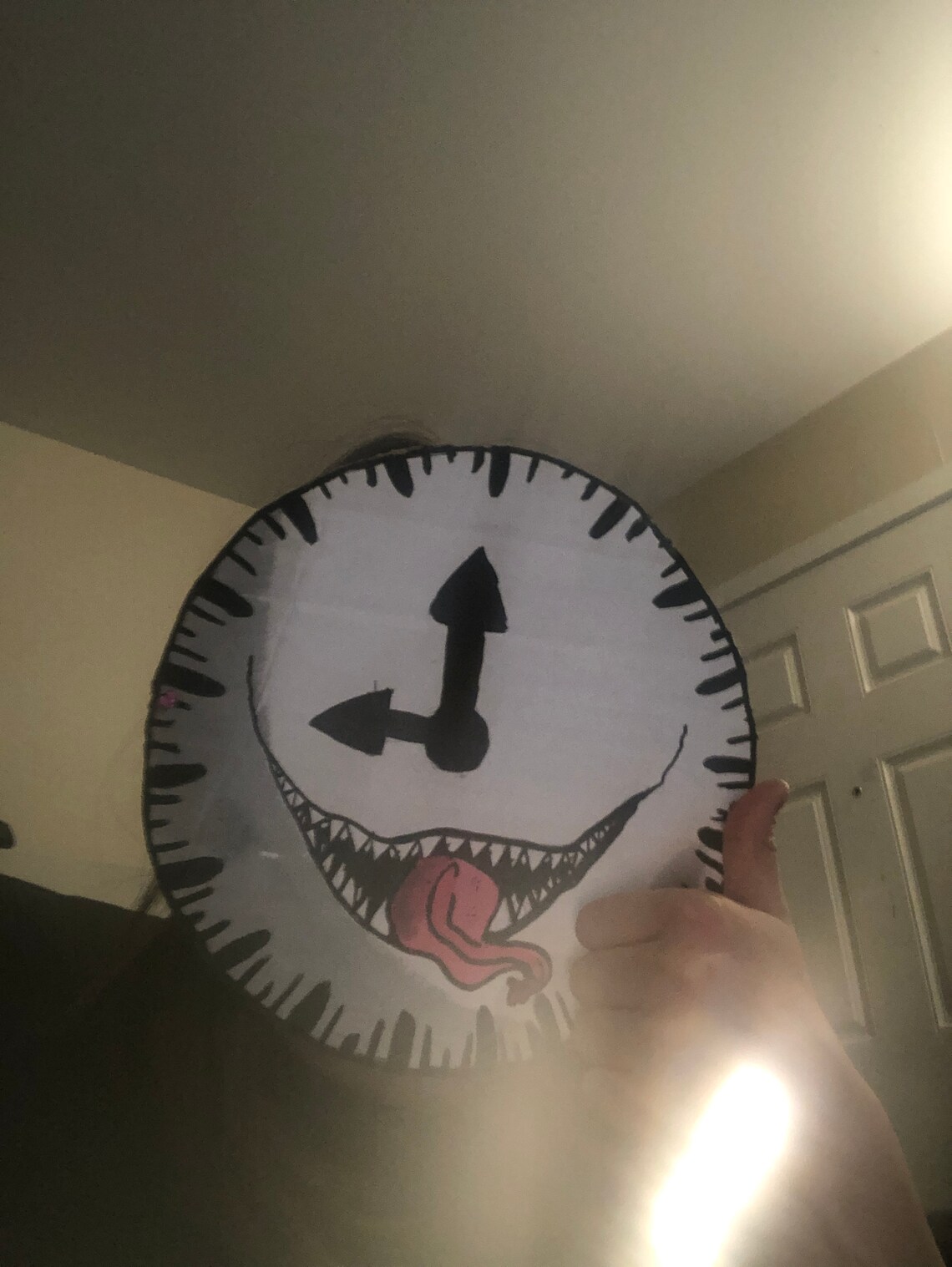 Weirdcore Clock Mask With Mouth | Etsy UK