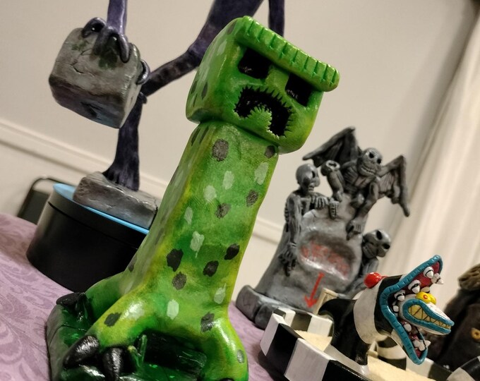 Minecraft Creeper Sculpture - Etsy
