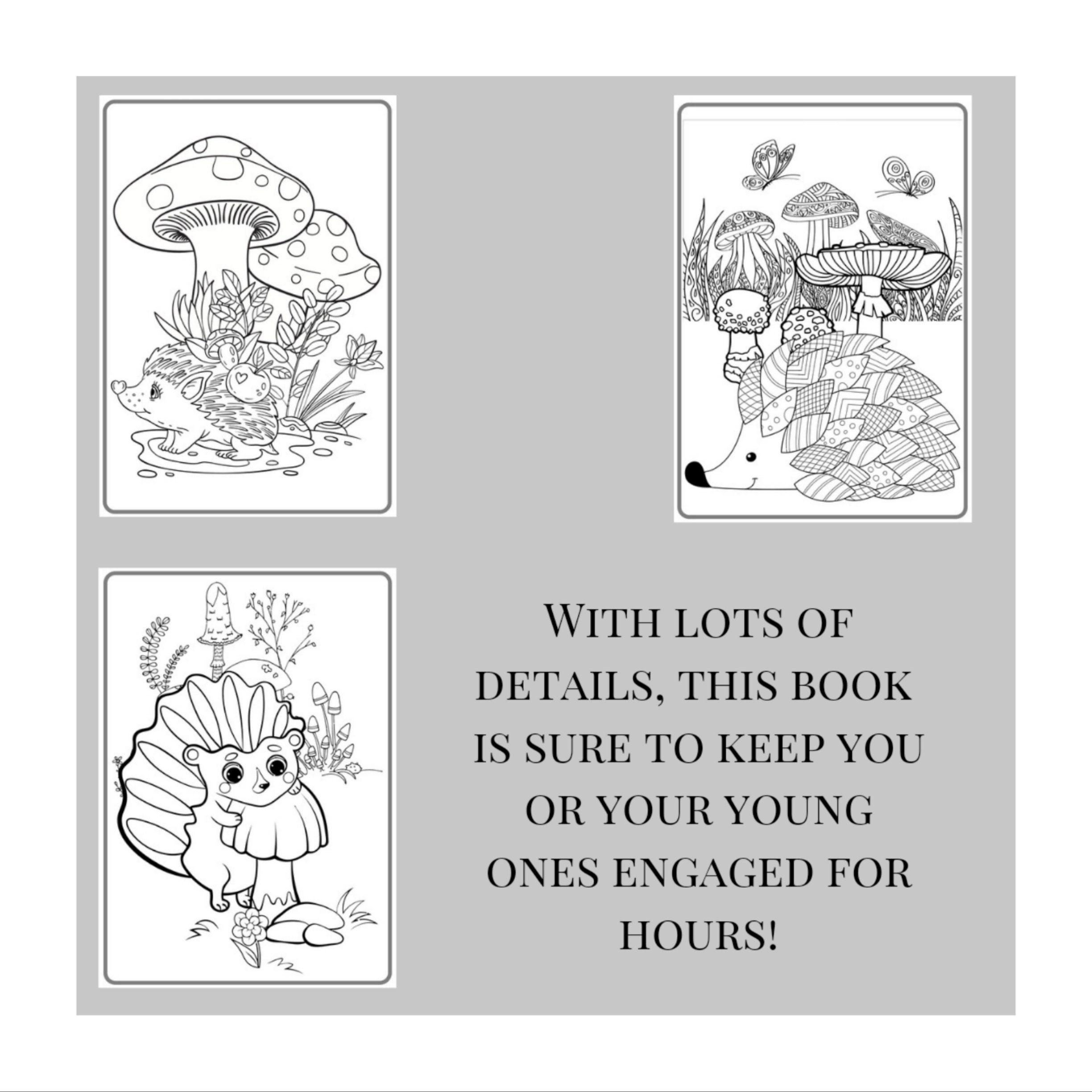 The hedgehog Adventures Digital Coloring Book Interactive Kids' Pastime ...