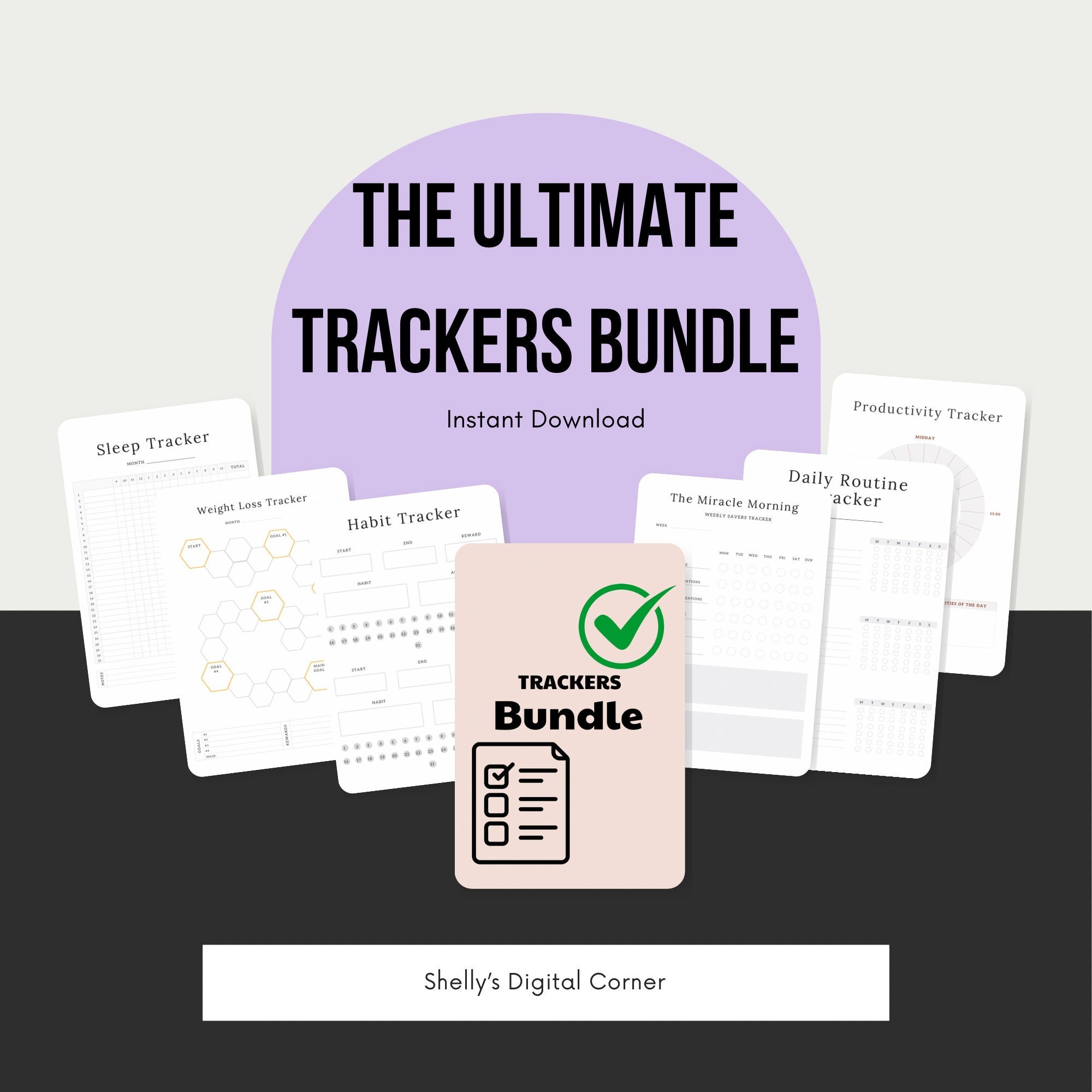 The Planner Trackers Bundle, Track Everything, Use for Digital Planners ...