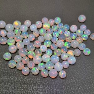 AAA Grade Opal Beads Drilled , Opal Balls , Natural Ethiopian Opal ...