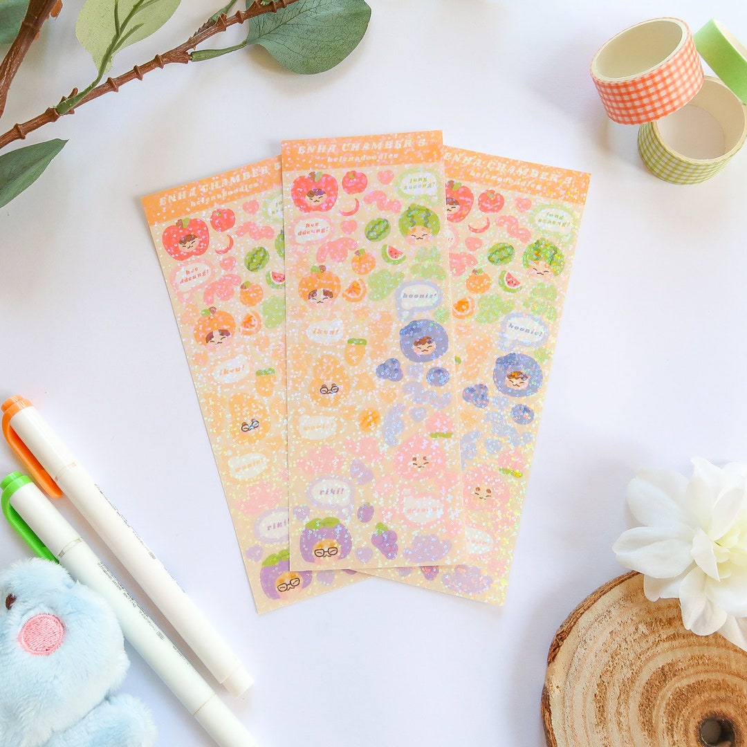 Enha Chamber 5 Deco Sticker Sheet Kpop Boy Group Polco Journal Planner ...