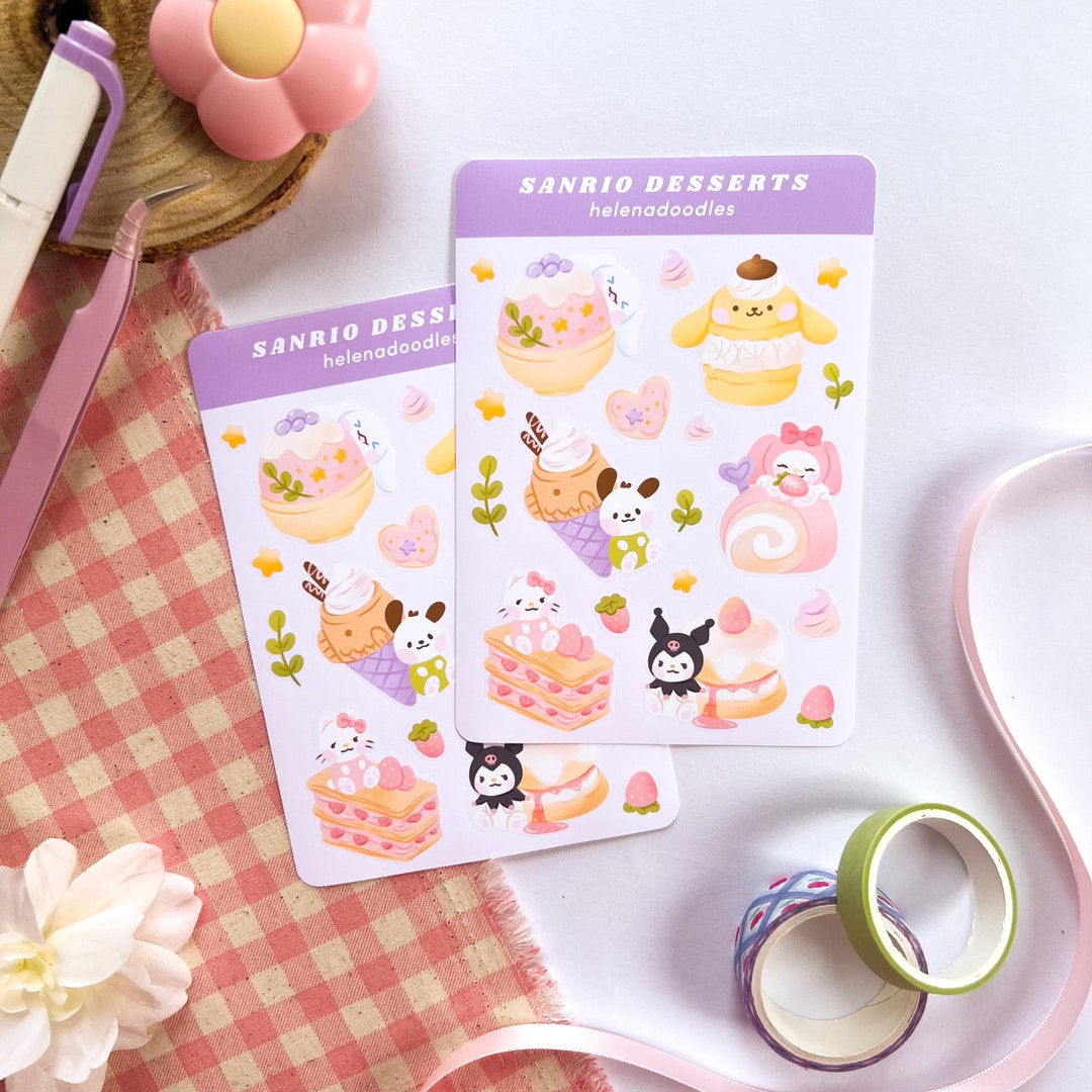 Cute Animal Desserts Sticker Sheet | Sweets - Journal - Planner - Deco ...